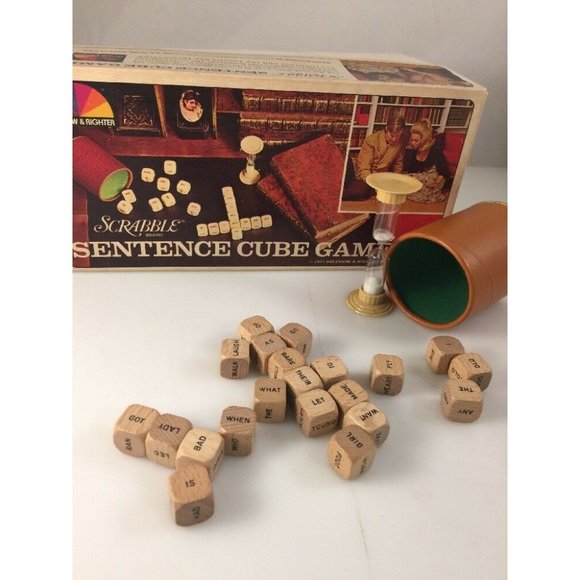 Scrabble | Other | Vintage Scrabble Sentence Cube Game Vintage Word ...